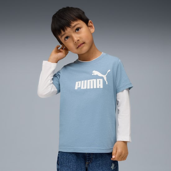 Puma Kid's Ess No.1 Logo Blue Tee – INSPORT
