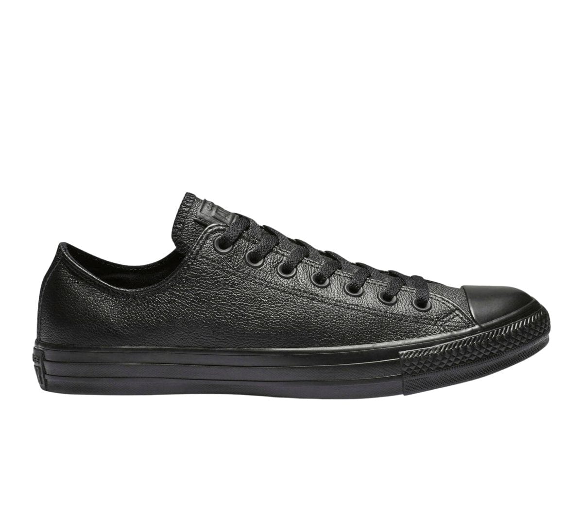 CONVERSE WOMEN'S CHUCK TAYLOR ALL STAR LOW TOP TRIPLE BLACK LEATHER SH ...